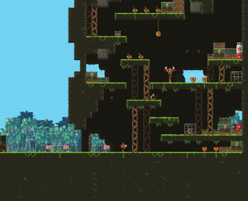 Contra Levels remake Mod for Broforce | Broforce Mods
