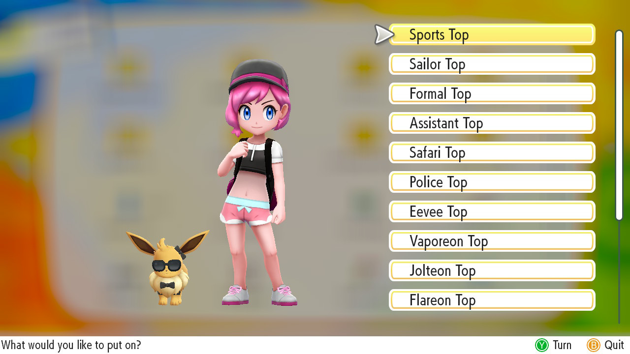 Female Trainer Wardrobe Updates Mod for Pokémon Let's Go! | LGPE Mods