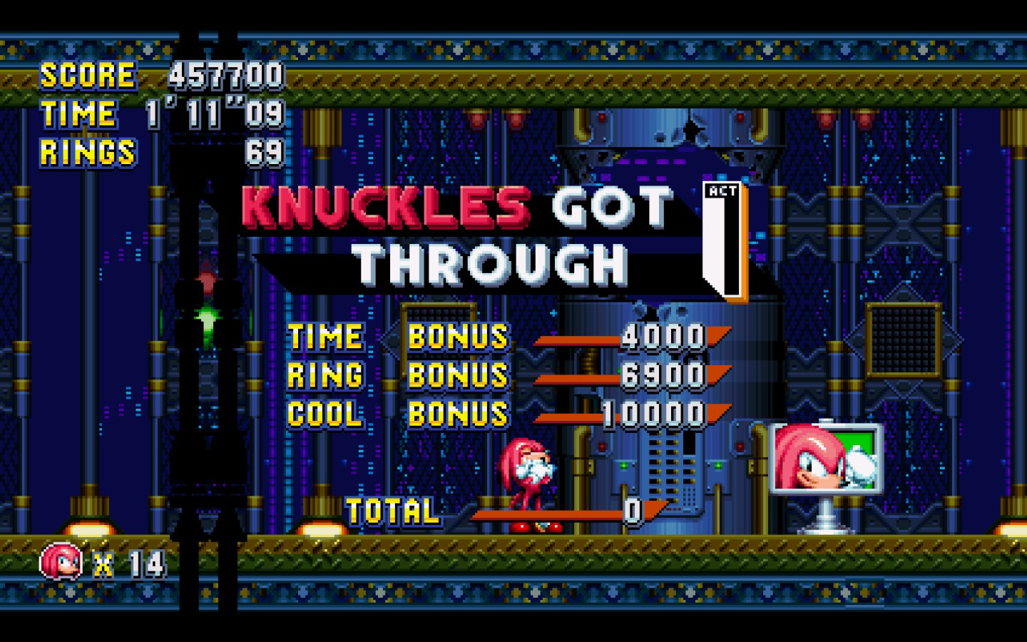 Chuckling Knuckles Victory Mod for Sonic Mania | SM Mods