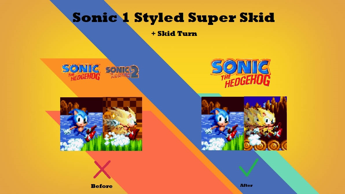 Sonic 1 Styled Super Skid + Skid Turn Mod for Sonic Mania | SM Mods
