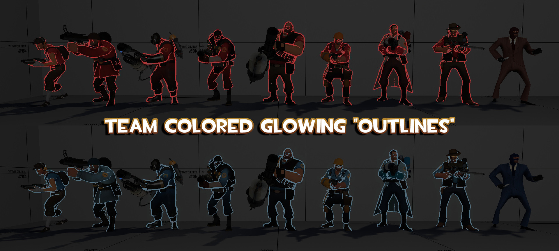 Team Colored Glowing Player Outlines (No Spy) Mod for Team Fortress 2 ...