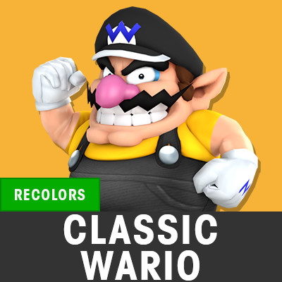 Smash 3C Classic Wario Recolor Expansion Mod for Super Smash Bros ...