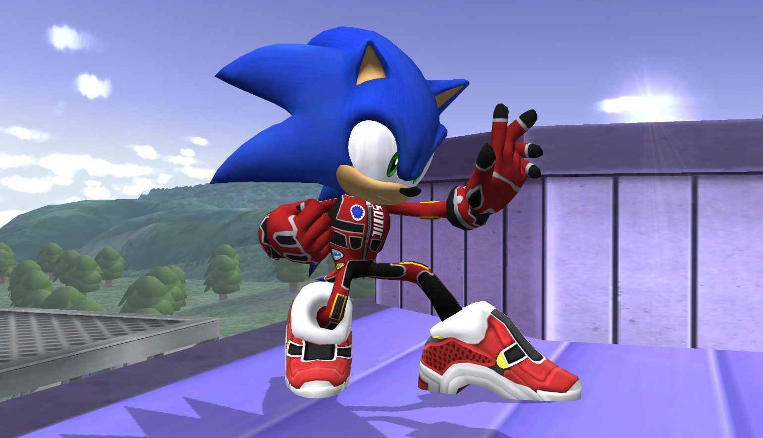 Smash 3C Racing Suit Sonic Mod for Super Smash Bros. Brawl | Brawl Mods