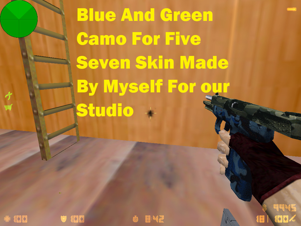 Blue And Green Camo For Five Seven [Counter-Strike 1.6] [Mods]