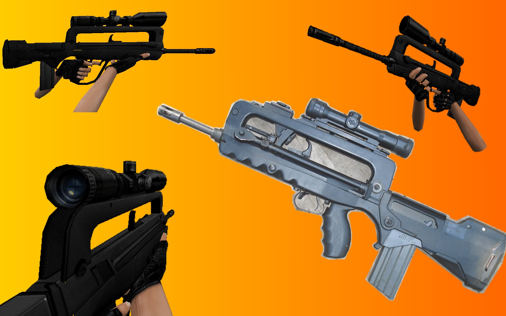 Carbon Famas with Scope Mod for Counter-Strike 1.6 | CS1.6 Mods