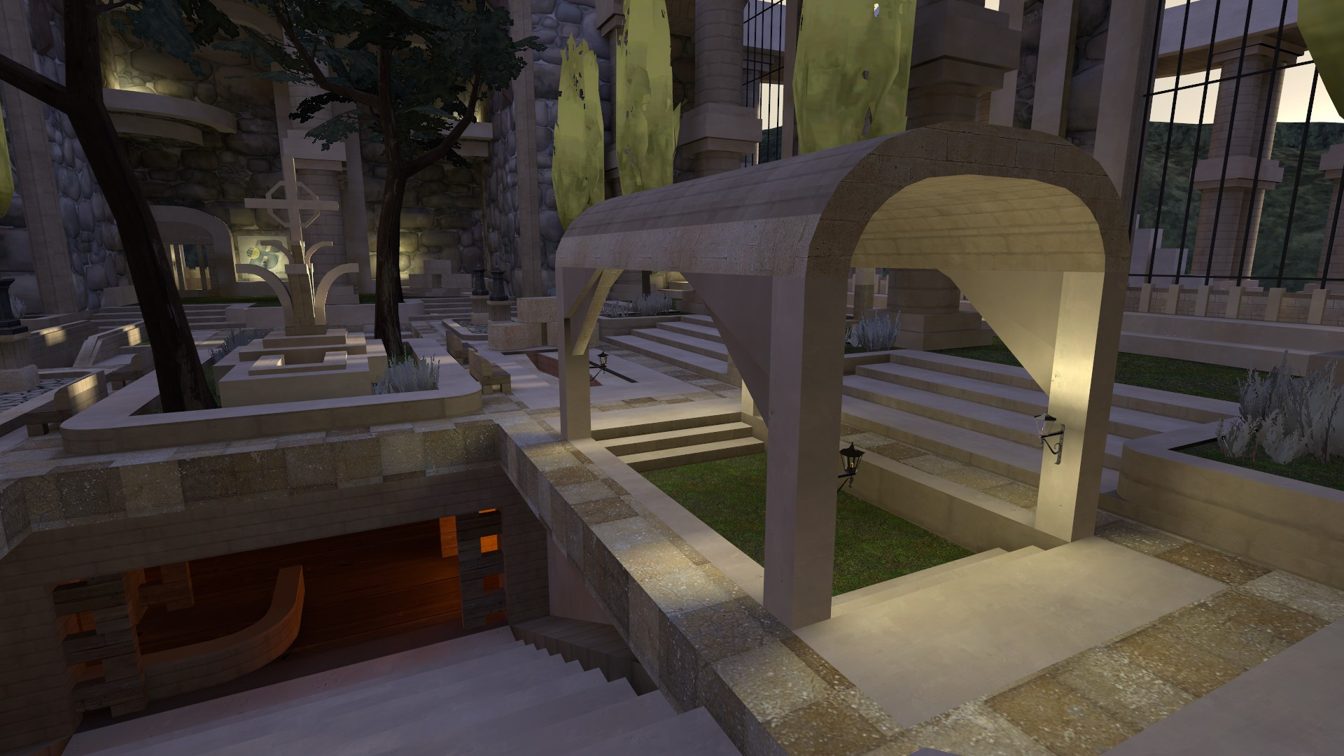 Cobblestone Courtyard Mod for Team Fortress 2 | TF2 Mods