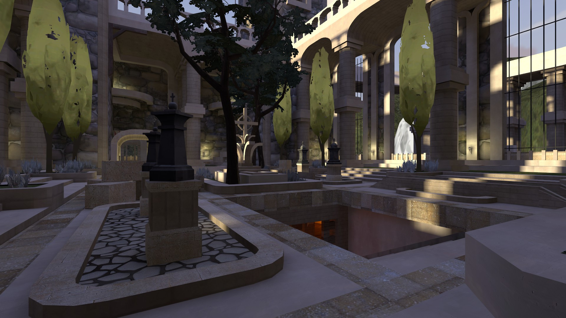 Cobblestone Courtyard Mod for Team Fortress 2 | TF2 Mods