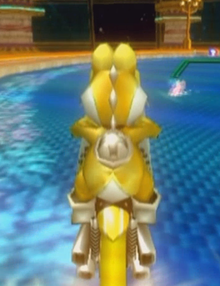 Golden Metallic Yoshi (Mach Bike) Mod for Mario Kart Wii | MKWii Mods