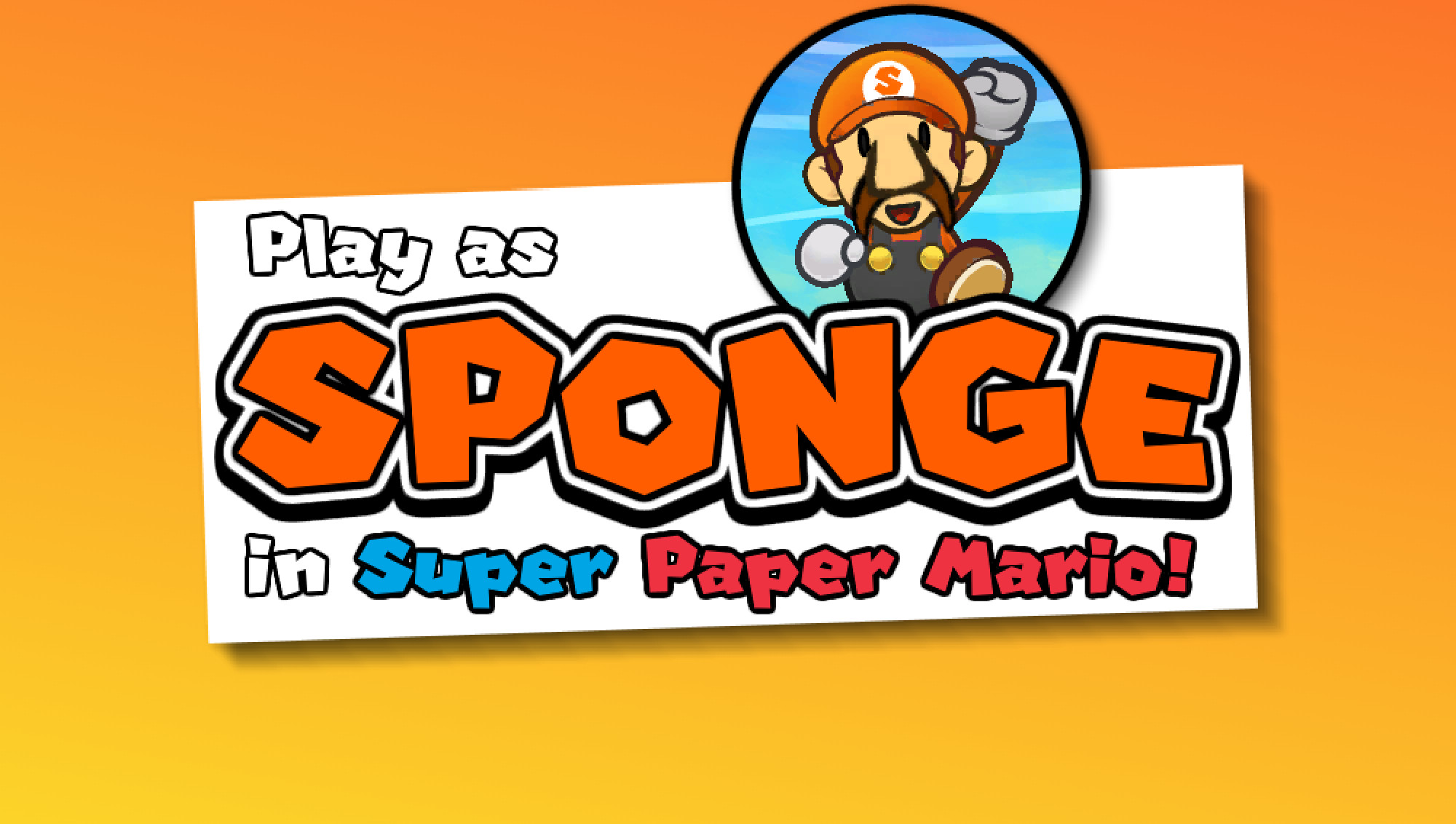 Play as Sponge (Vinesauce) Mod for Super Paper Mario | SPM Mods