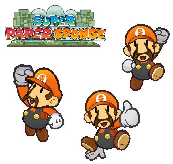 Play as Sponge (Vinesauce) Mod for Super Paper Mario | SPM Mods