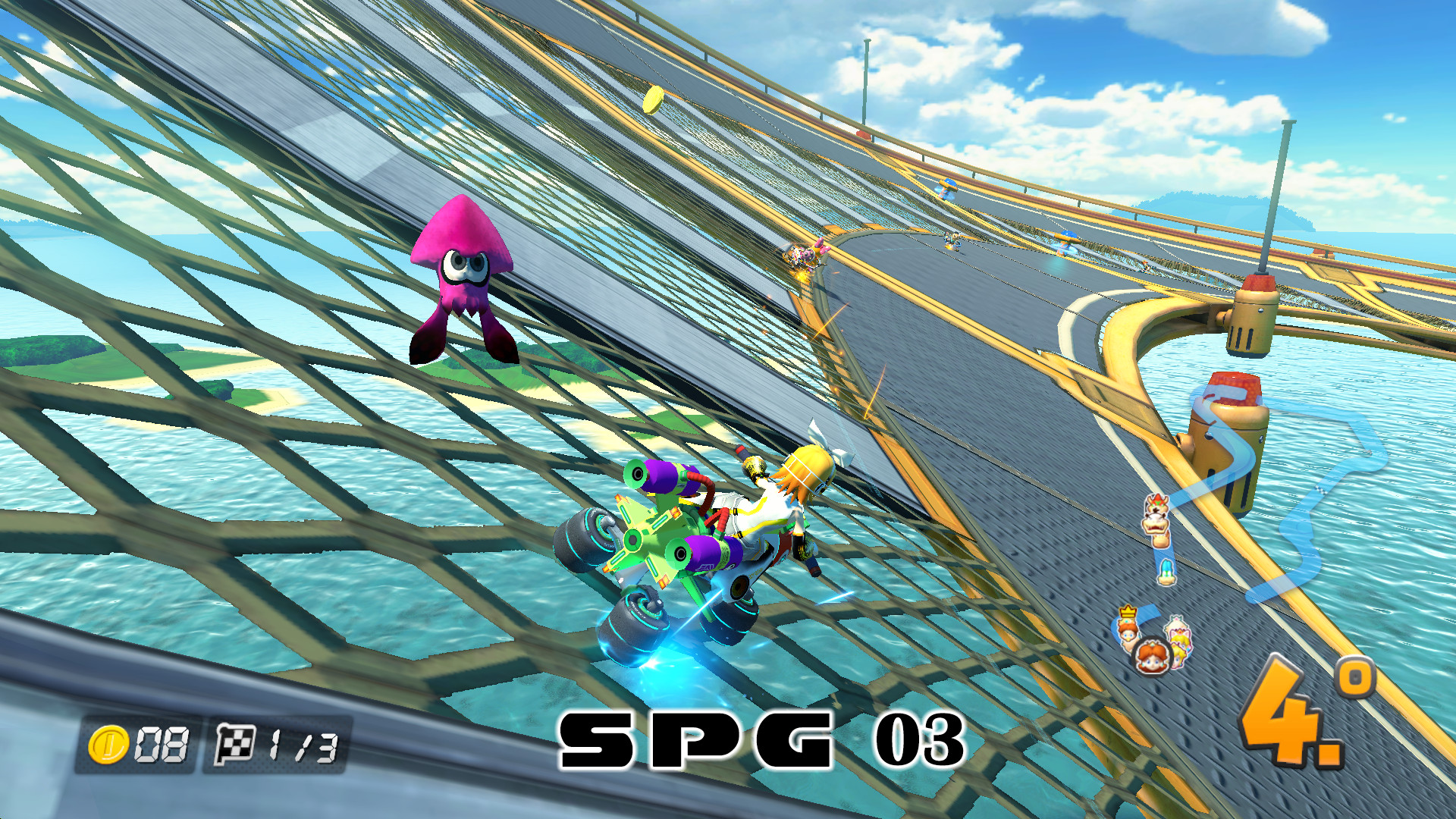 Inkling Squid over Blooper Mod for Mario Kart 8 | MK8 Mods