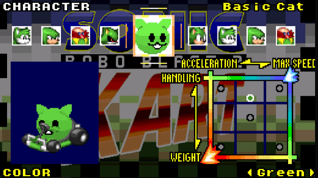 Basic Cat from The Battle Cats [Sonic Robo Blast 2 Kart] [Mods]