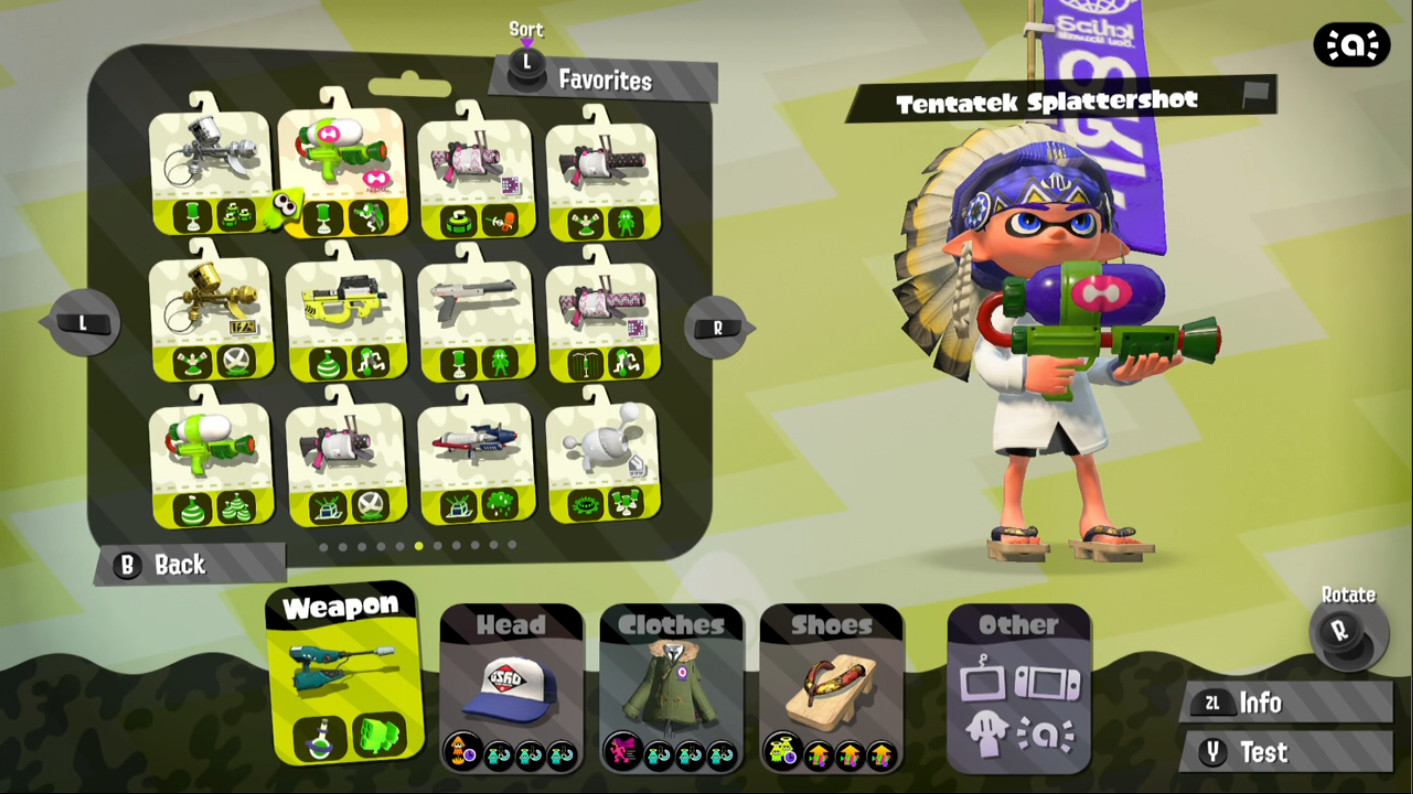 Old Splatteshot and Tentatek Splattershot from S1! Mod for Splatoon 2 ...