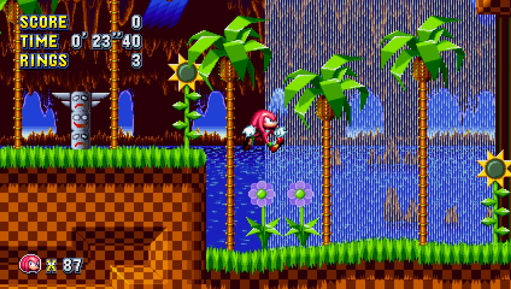 Full Knuckles Route In Green Hill Act 1 Mod for Sonic Mania | SM Mods
