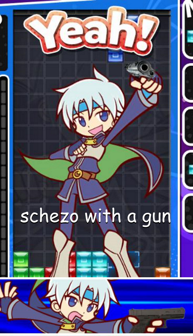 Schezo with a Gun Mod for Puyo Puyo Tetris | PPT Mods