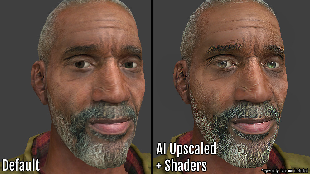Enhanced AI Upscaled Eyes Mod for Half-Life 2 | HL2 Mods