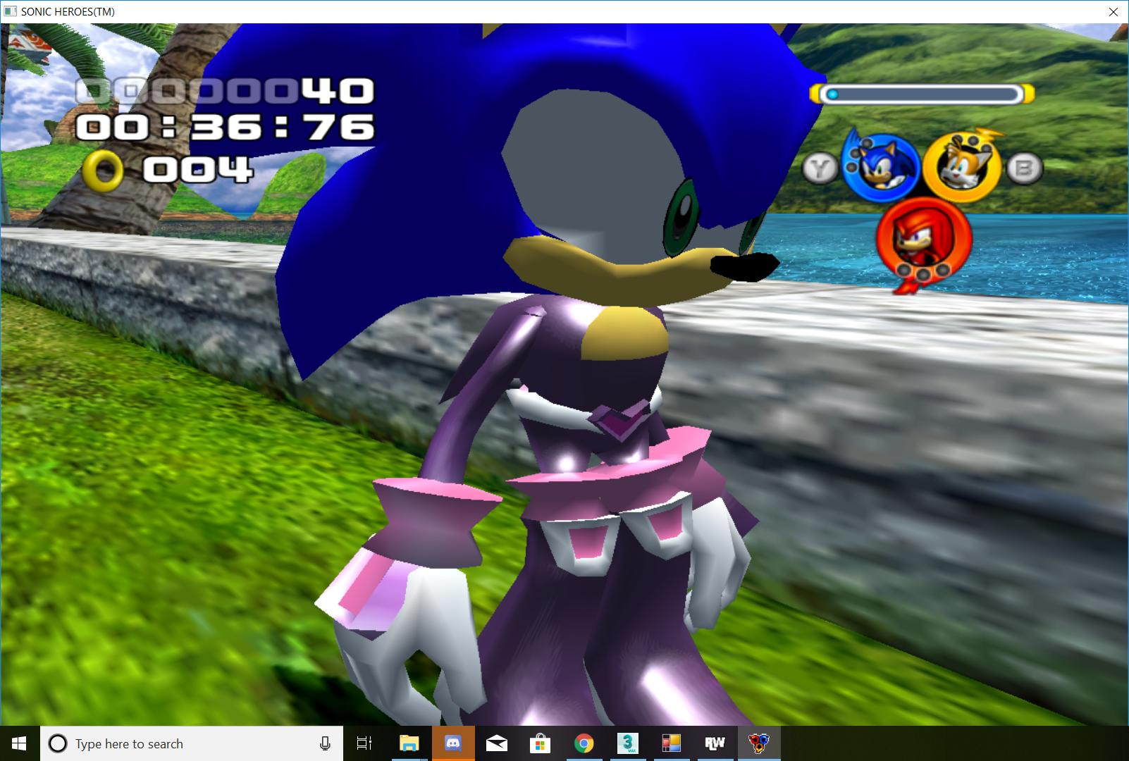 Sonic in Rouge Attire Mod for Sonic Heroes | SH Mods