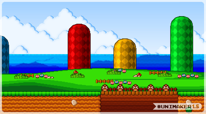 Mario run stege Mod for Super Mario UniMaker | SMUM Mods