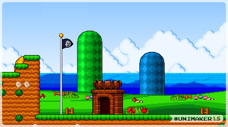 Mario run stege Mod for Super Mario UniMaker | SMUM Mods