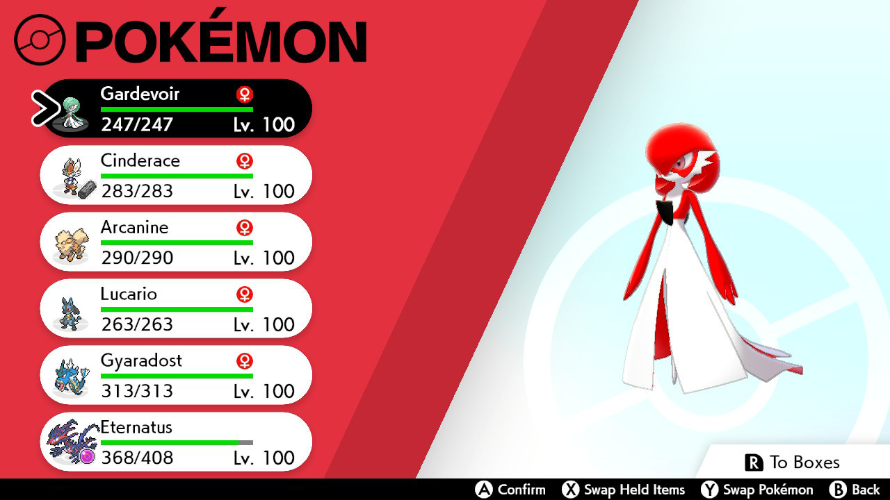 Red gardevoir texture mod Mod for Pokemon Sword & Shield | SWSH Mods