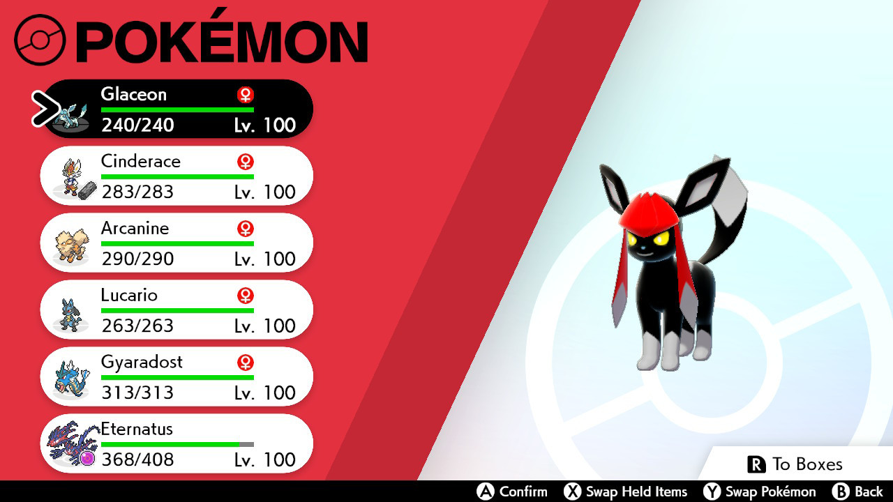 Black Glaceon Texture Skin pokemon sword [Pokemon Sword & Shield] [Mods]