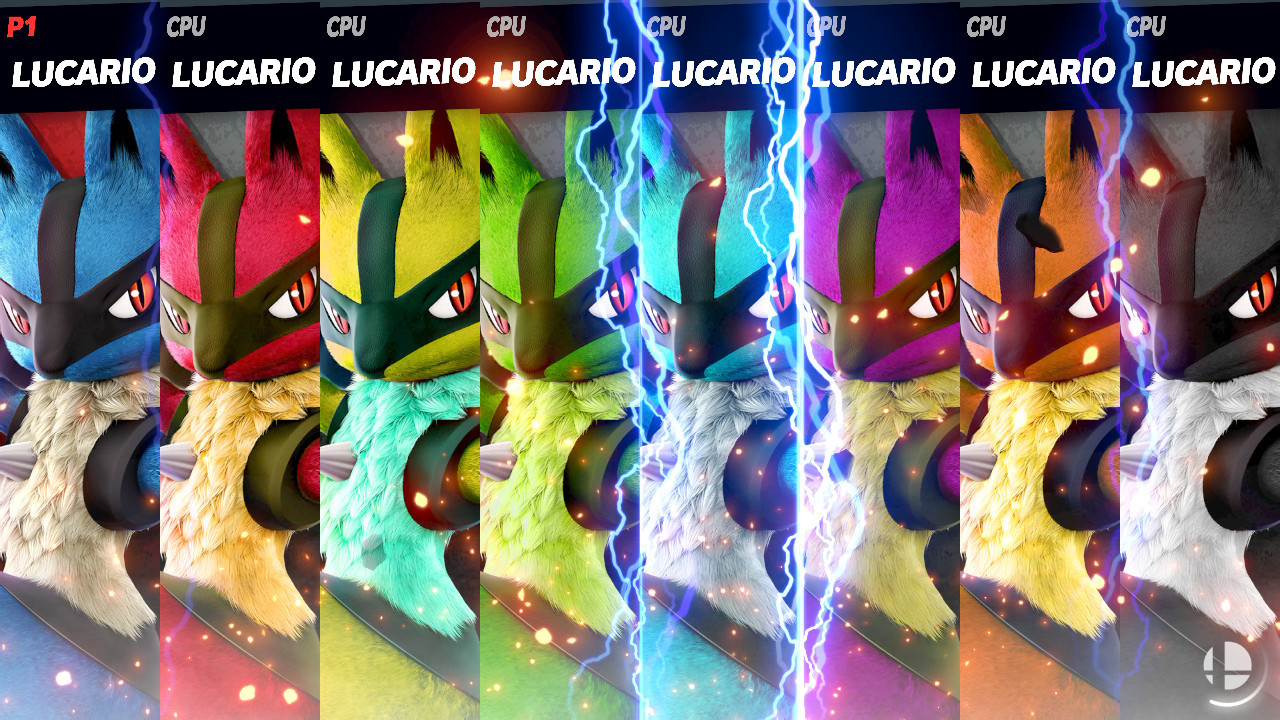 [Skin] Better Lucario Alternate Colors Pack Mod for Super Smash Bros ...
