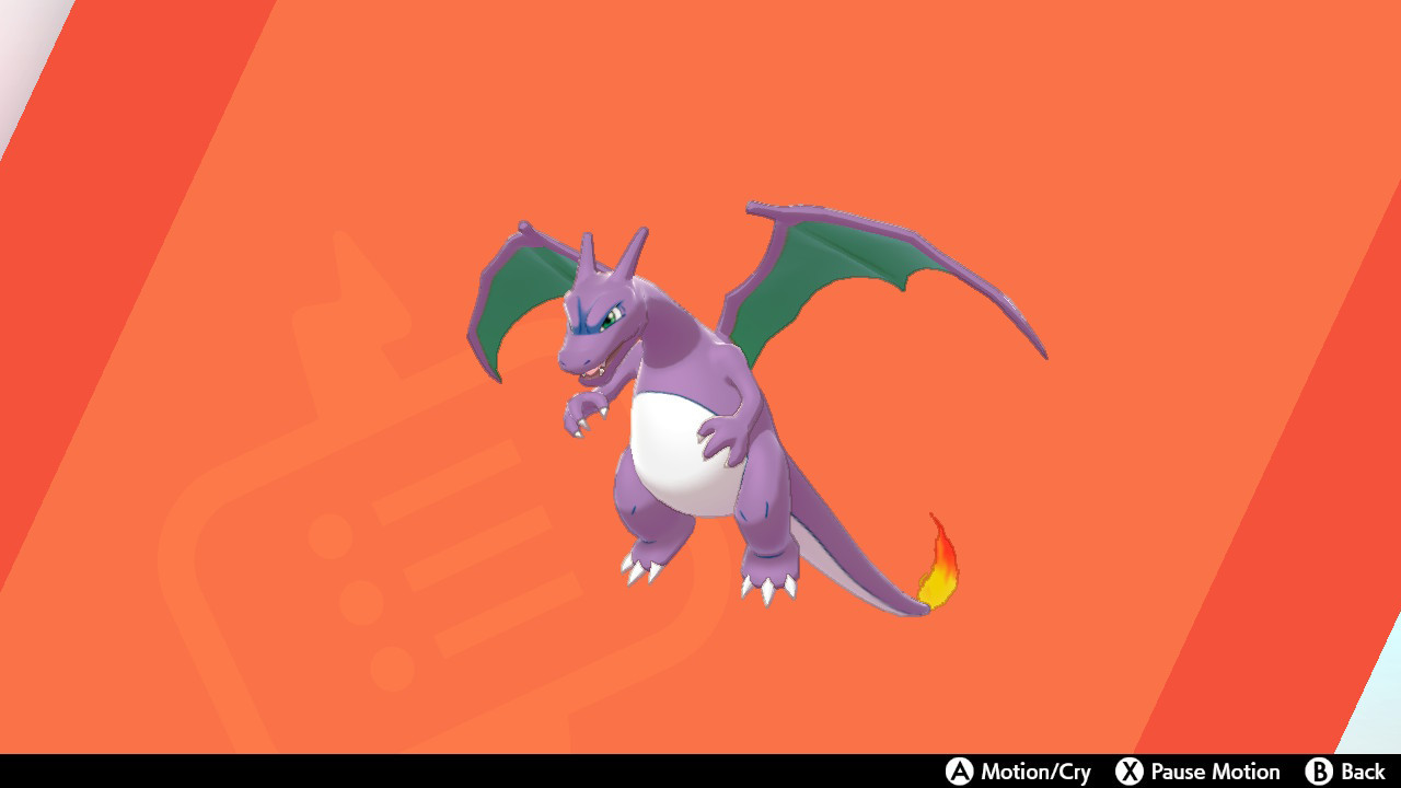 Gen2 shiny Charizard Mod for Pokemon Sword & Shield | SWSH Mods