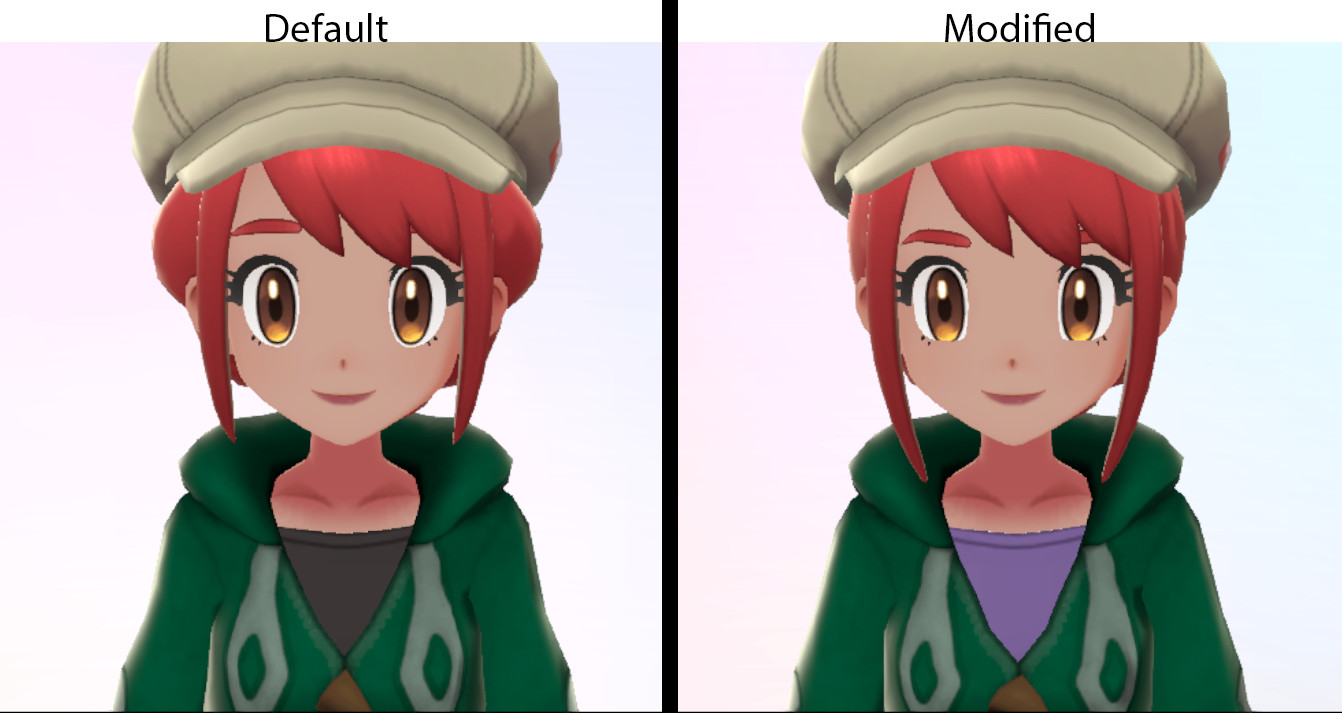Reshaped Face and Eyebrows [Pokemon Sword & Shield] [Mods]