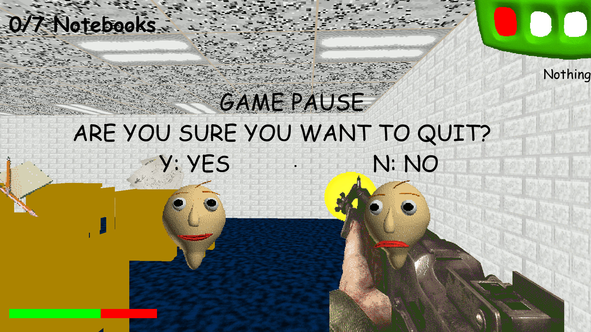 Baldi's Basics With A Gun! Mod for Baldi's Basics | Baldi Mods