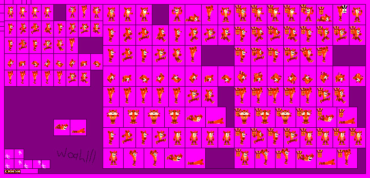 Crash Bandicoot Sprite Sheet