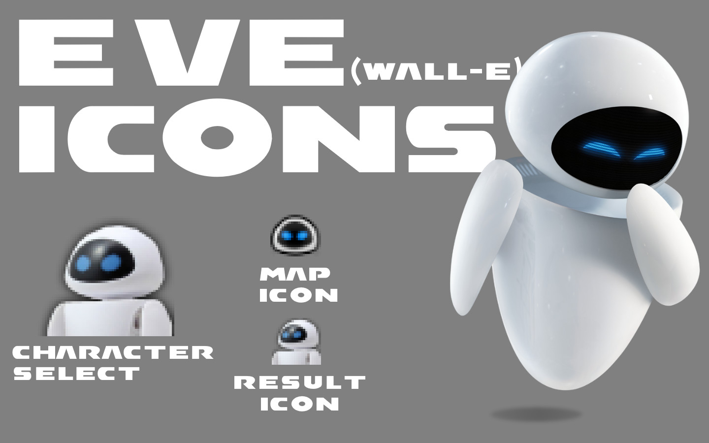 EVE(WALL-E) Icons Mod for Mario Kart 7 | MK7 Mods