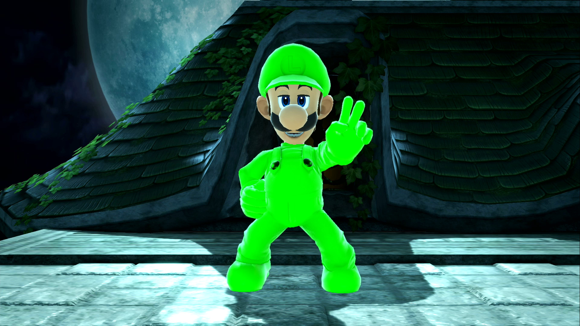 All Green Luigi [Super Smash Bros. Ultimate] [Mods]