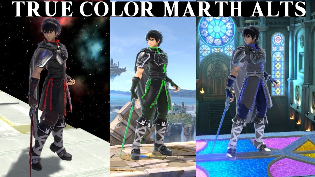 True Color Marth Alts Mod for Super Smash Bros. Ultimate | SSBU Mods