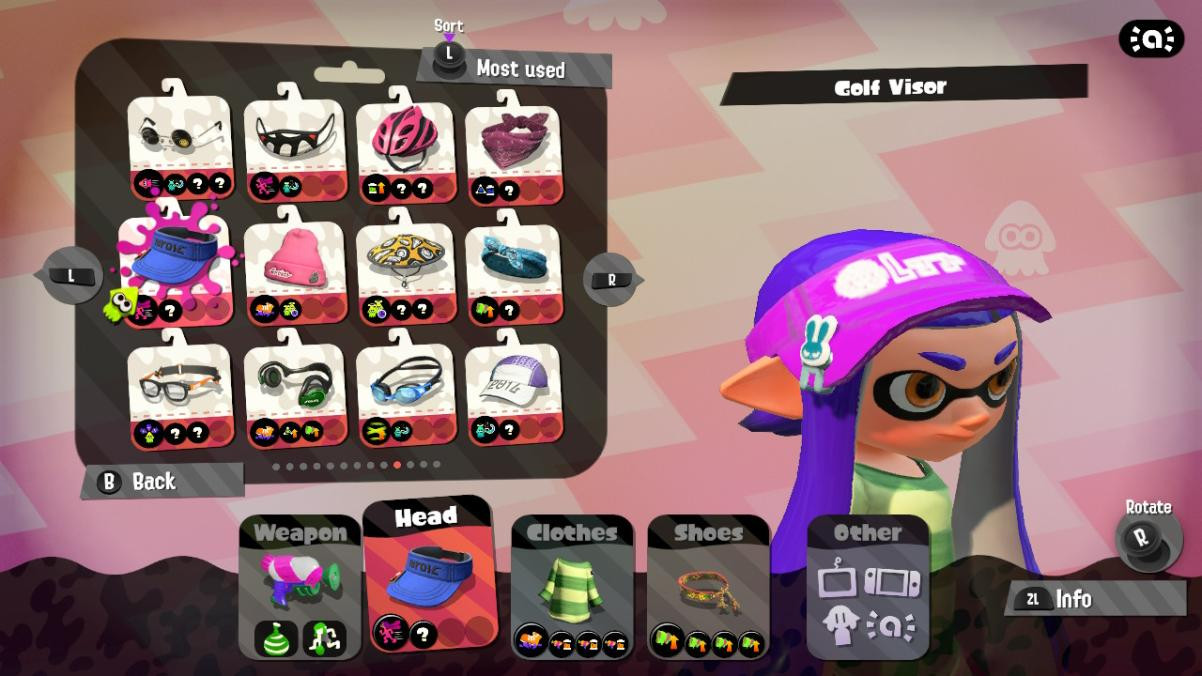 Unused Splatoon 1 Rabbit Visor Mod for Splatoon 2 | Splatoon 2 Mods