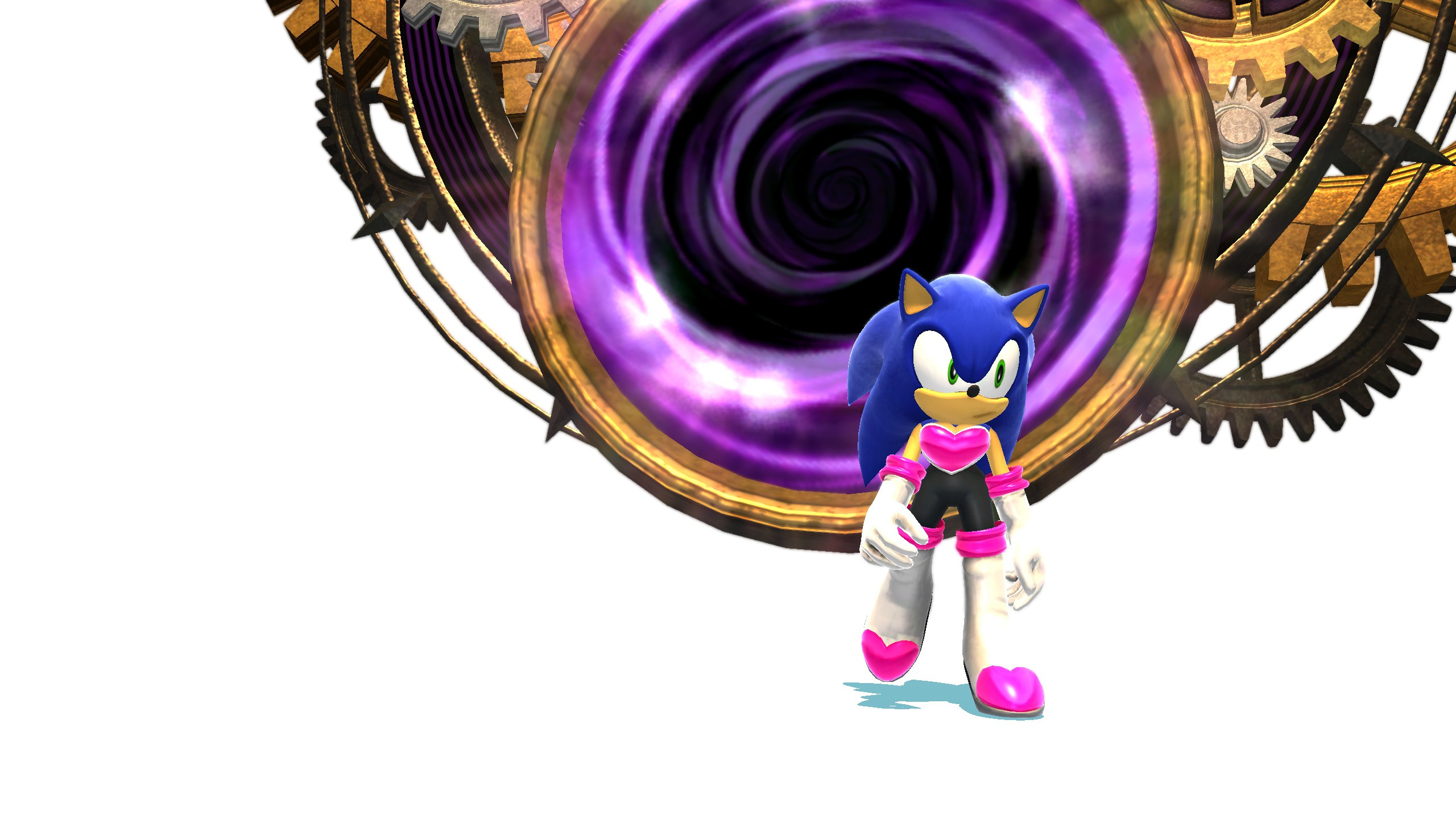 Sonic in Rouge's Outfit [Sonic Generations] [Mods]
