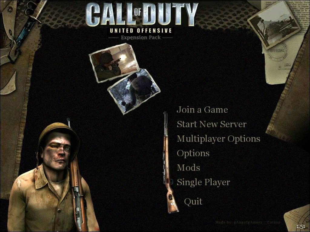 GoG Menu Mod Mod for Call of Duty: United Offensive | COD:UO Mods