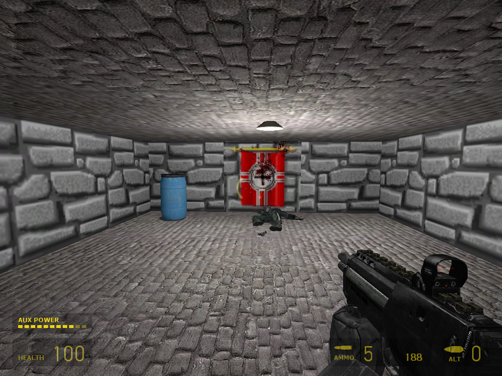 HL2 Wolfenstein 3D Level 1 Map Mod for Half-Life 2 | HL2 Mods
