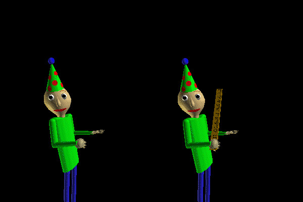 Classic And Birthday Baldi With And Without Ruler Mod for Baldi's ...