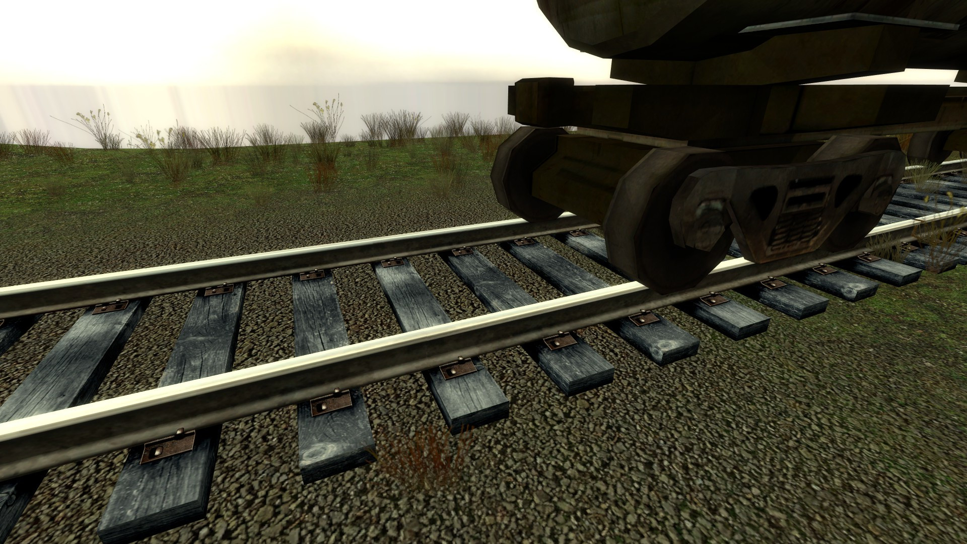 Railroad model - wood + rails [Source Engine] [Mods]