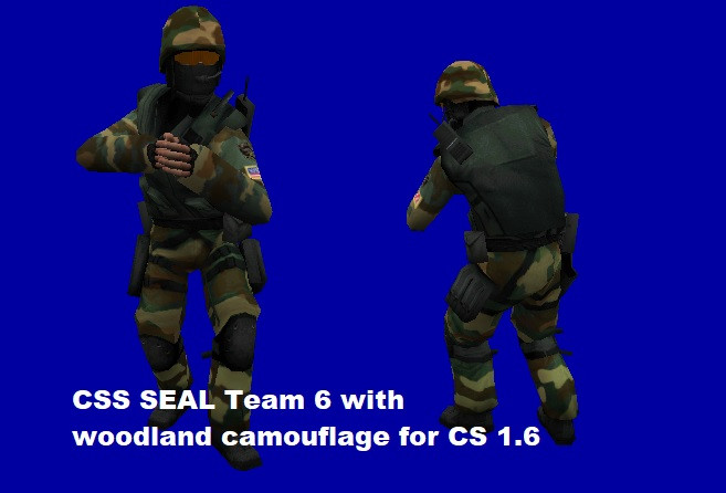 CS Source SEAL Team 6 woodland camo Mod for Counter-Strike 1.6 | CS1.6 Mods
