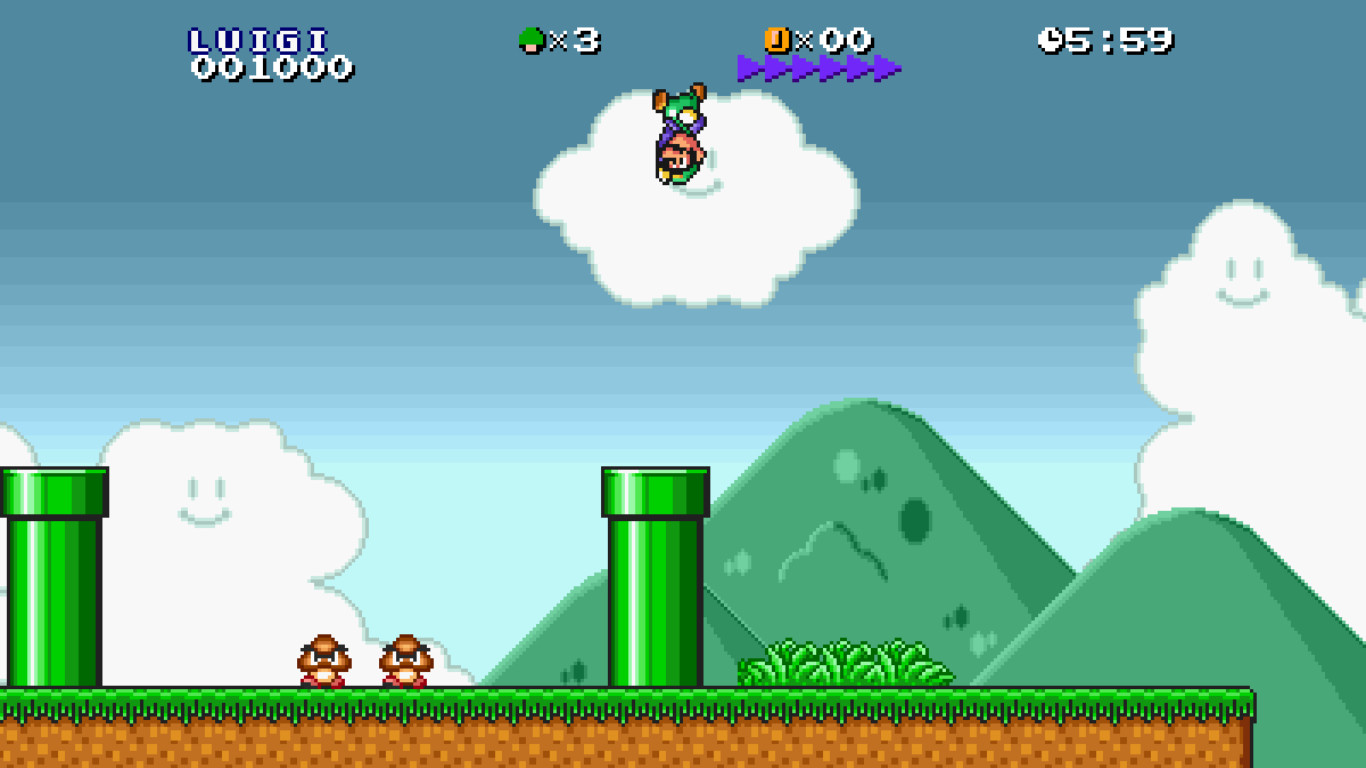 Super Mario All-Stars SMB1 Luigi Mod for Boll Deluxe | BDX Mods