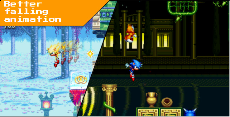 Better Sonic Falling Animation Mod for Sonic Mania | SM Mods