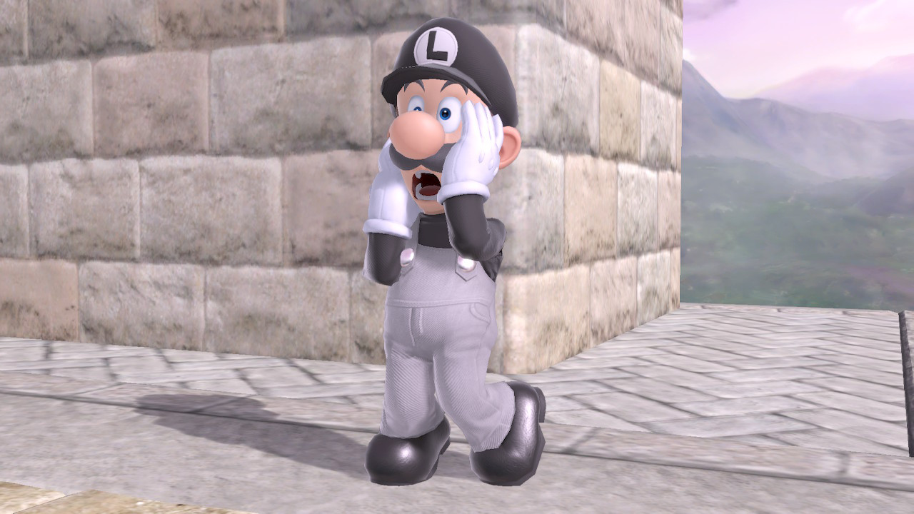 Black + White Luigi Mod for Super Smash Bros. Ultimate | SSBU Mods