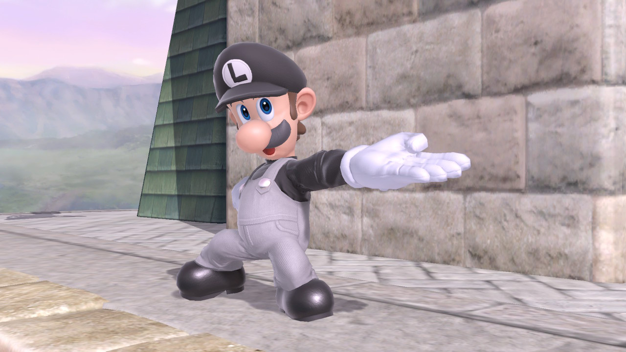 Black + White Luigi Mod for Super Smash Bros. Ultimate | SSBU Mods