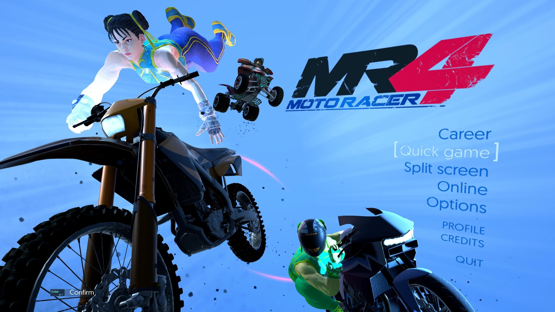 MR4 Chun Li Nostalgia Costume Mod [Moto Racer 4] [Mods]