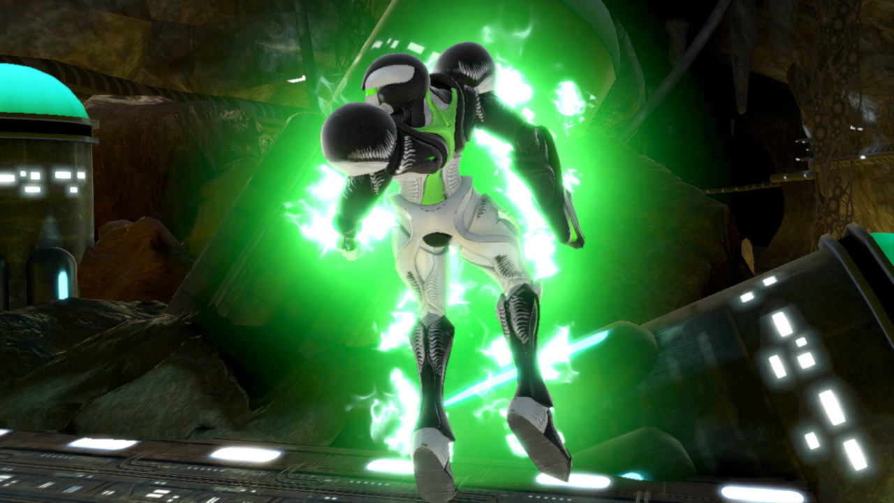 Black and white Dark Samus [Super Smash Bros. Ultimate] [Mods]