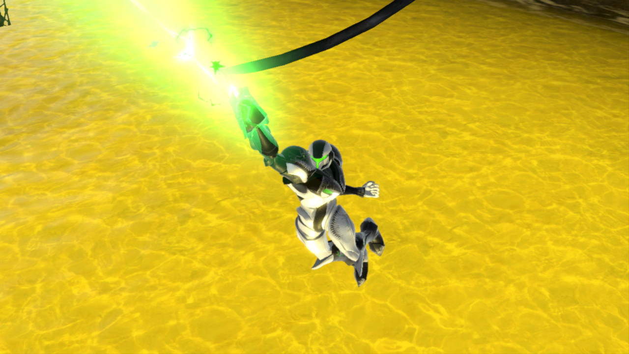 Black and white Dark Samus [Super Smash Bros. Ultimate] [Mods]