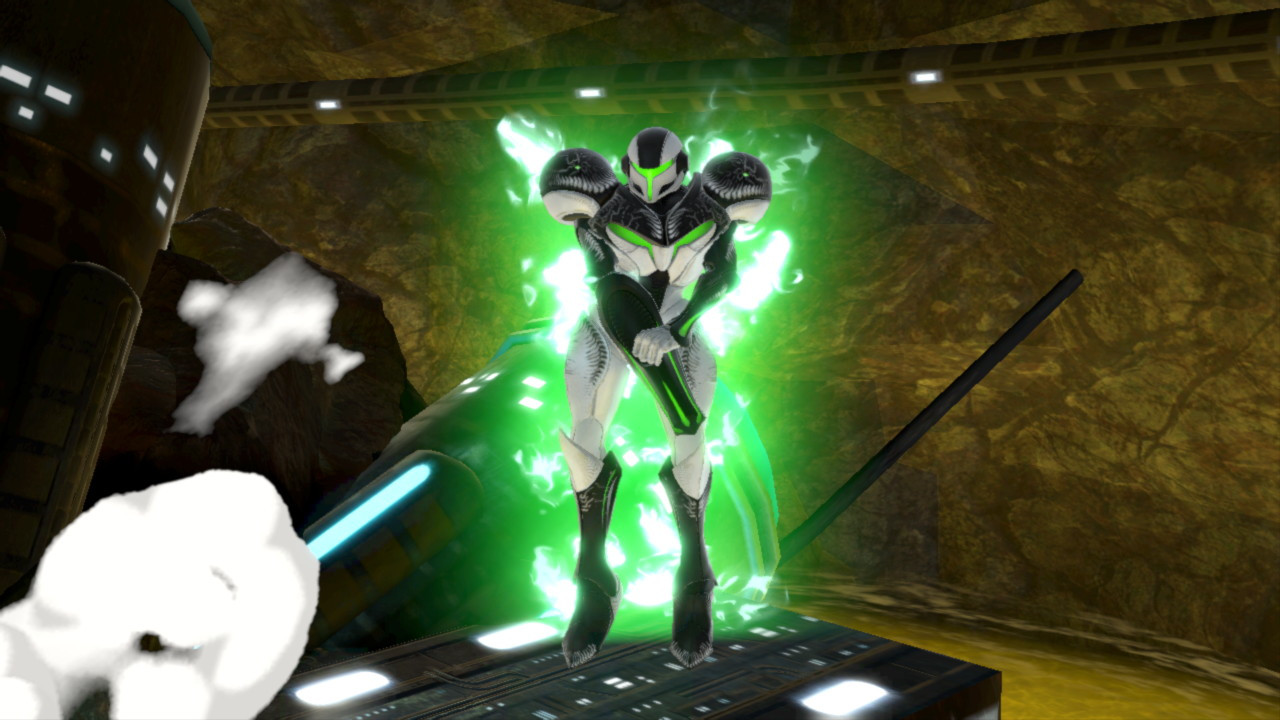 Black and white Dark Samus [Super Smash Bros. Ultimate] [Mods]