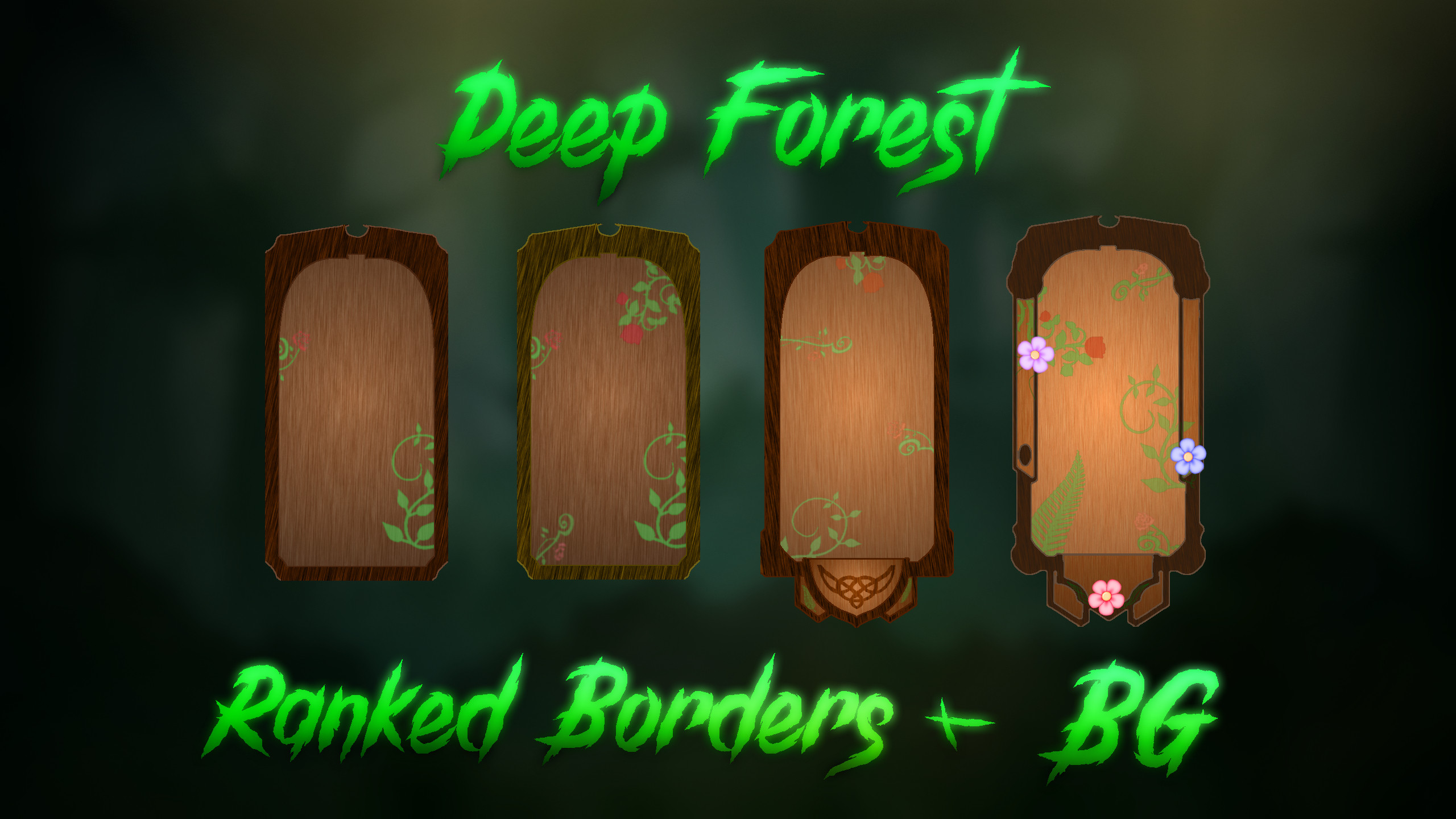 Deep Forest Ranked Borders + BG [Brawlhalla] [Mods]