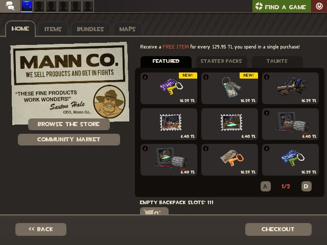 Old Mann Co. Store UI Mod for Team Fortress 2 | TF2 Mods